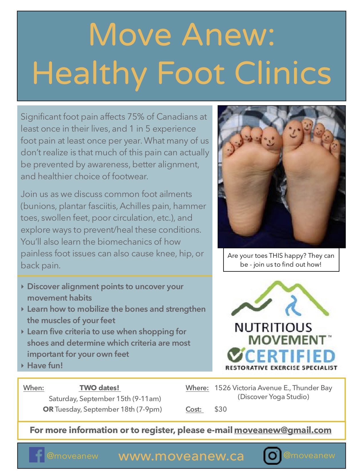 Healthy Foot Clinics coming soon! – Move Anew